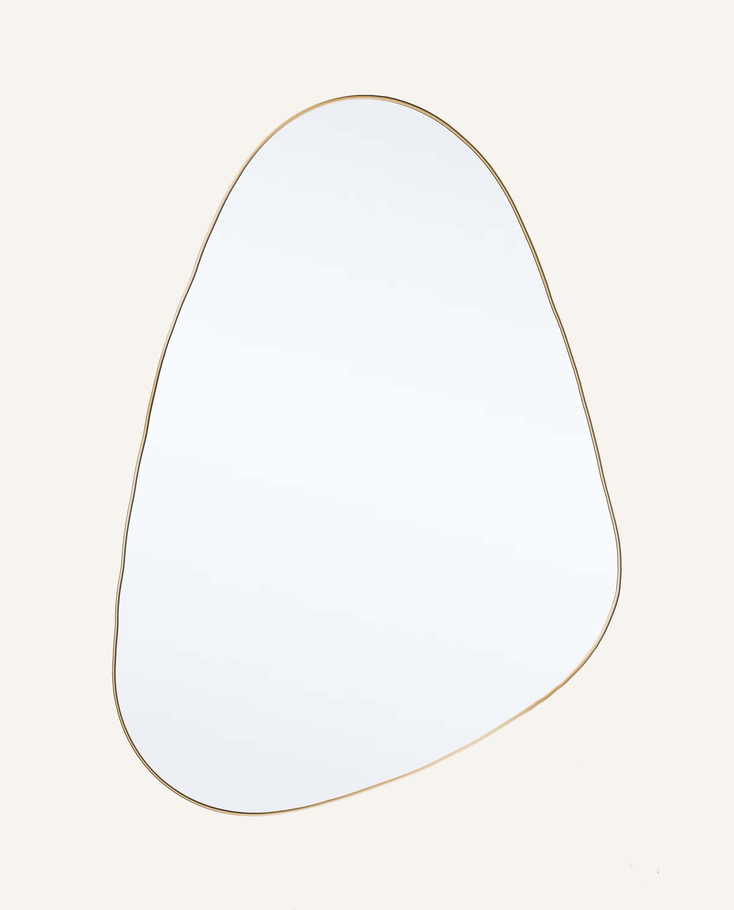 Brass-Framed Irregular Mirror – Extra Space