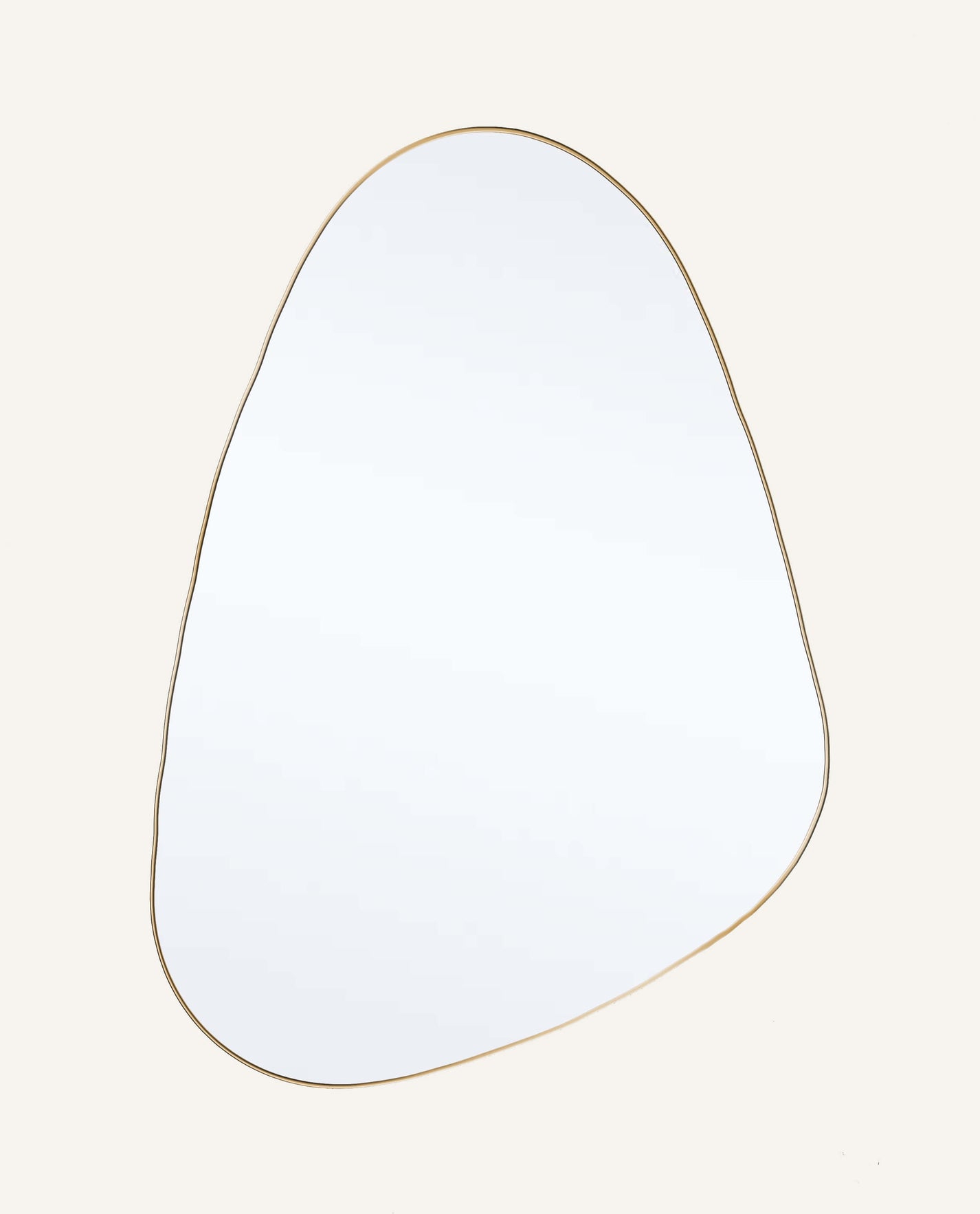 Brass-Framed Irregular Mirror – Extra Space